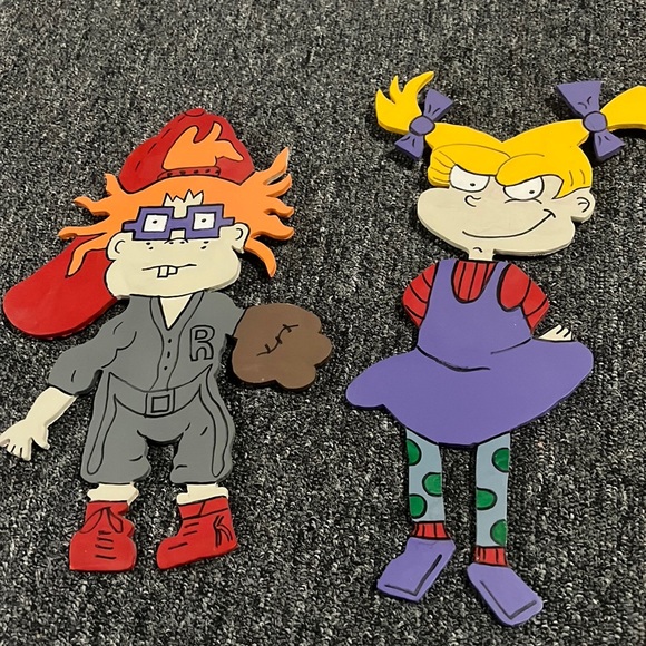 home made | Wall Decor | Wall Decor Wood Rugrat Characters Set Of 5 9 2 ...